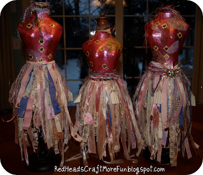 Red Heads Craft More Fun: Decorated Dress Form