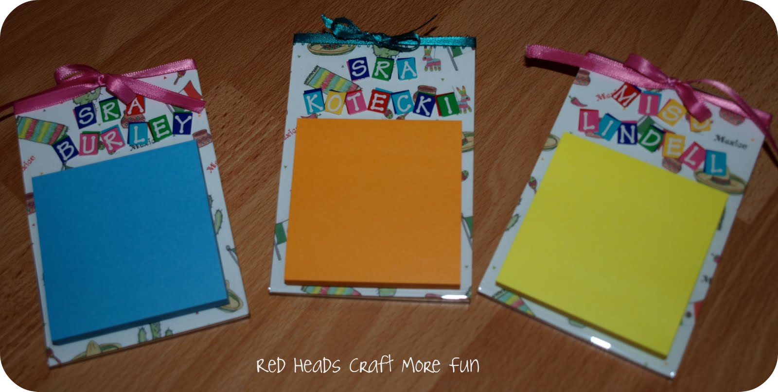 Red Heads Craft More Fun: Post It Note Holder