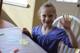 The Created Home: Finger Painting with Whip Cream