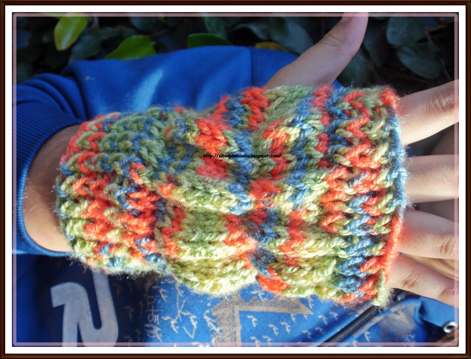 El Blog de La India: Mitones,y/o guantes sin dedos y muestra de punto ...