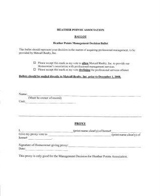 Heather Pointe: HOA Management