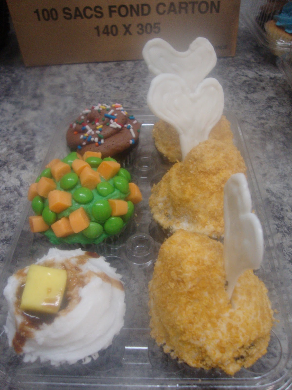 Sweet Treats by Jen: TV Dinner tray cupcakes!