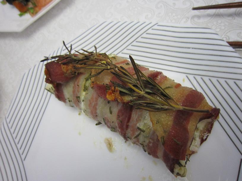 Chow Day: Bacon-Wrapped Cod with Spaghetti Pomodoro and Mediterranean ...