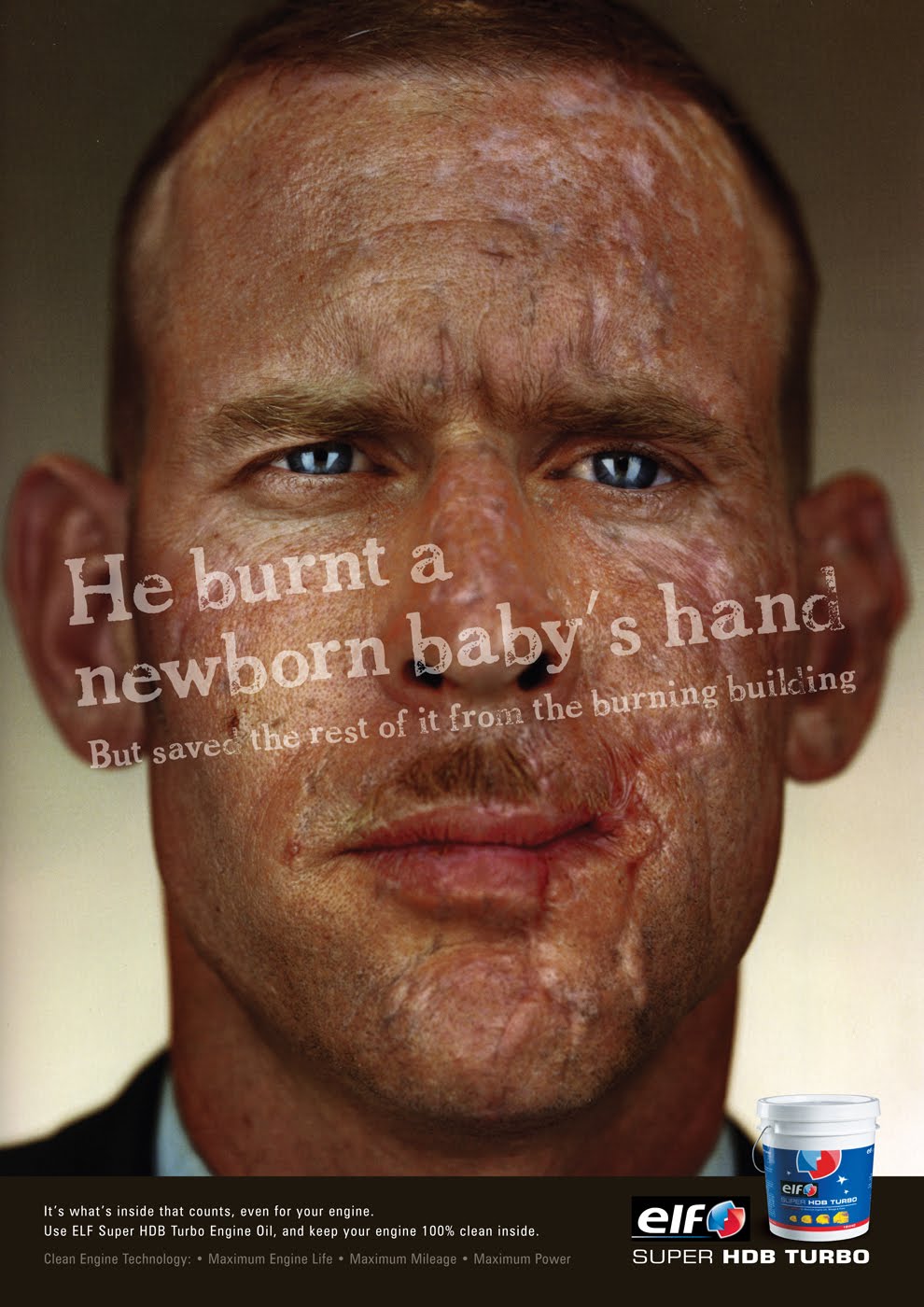 Crazy Body Painting: Elf (Now Total) Print advertisement commercial