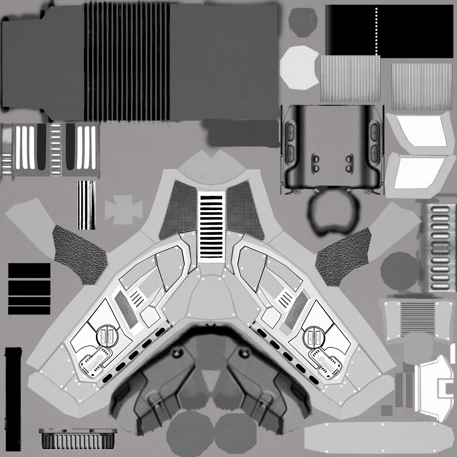 STEVEN CHABEAUX: Creating the Assault Rifle normal map