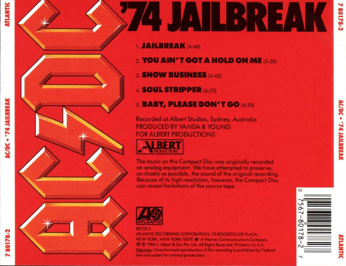 Caratulas De Cd De Musica Acdc 74 Jailbreak1984