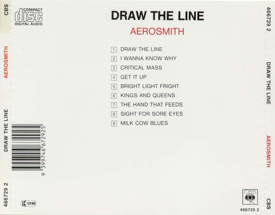 CARATULAS DE CD DE MUSICA: Aerosmith Draw The Line(1977)