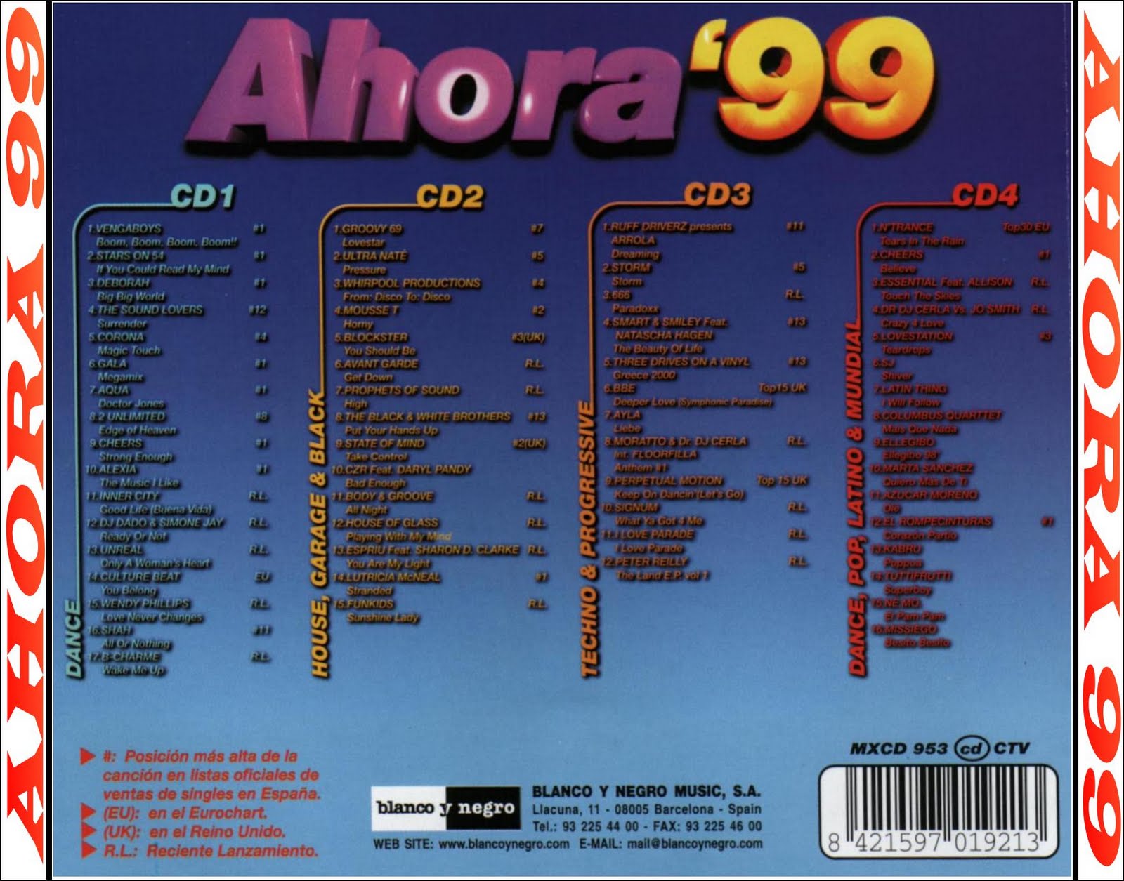 CARATULAS DE CD DE MUSICA: Ahora '99 (1999)
