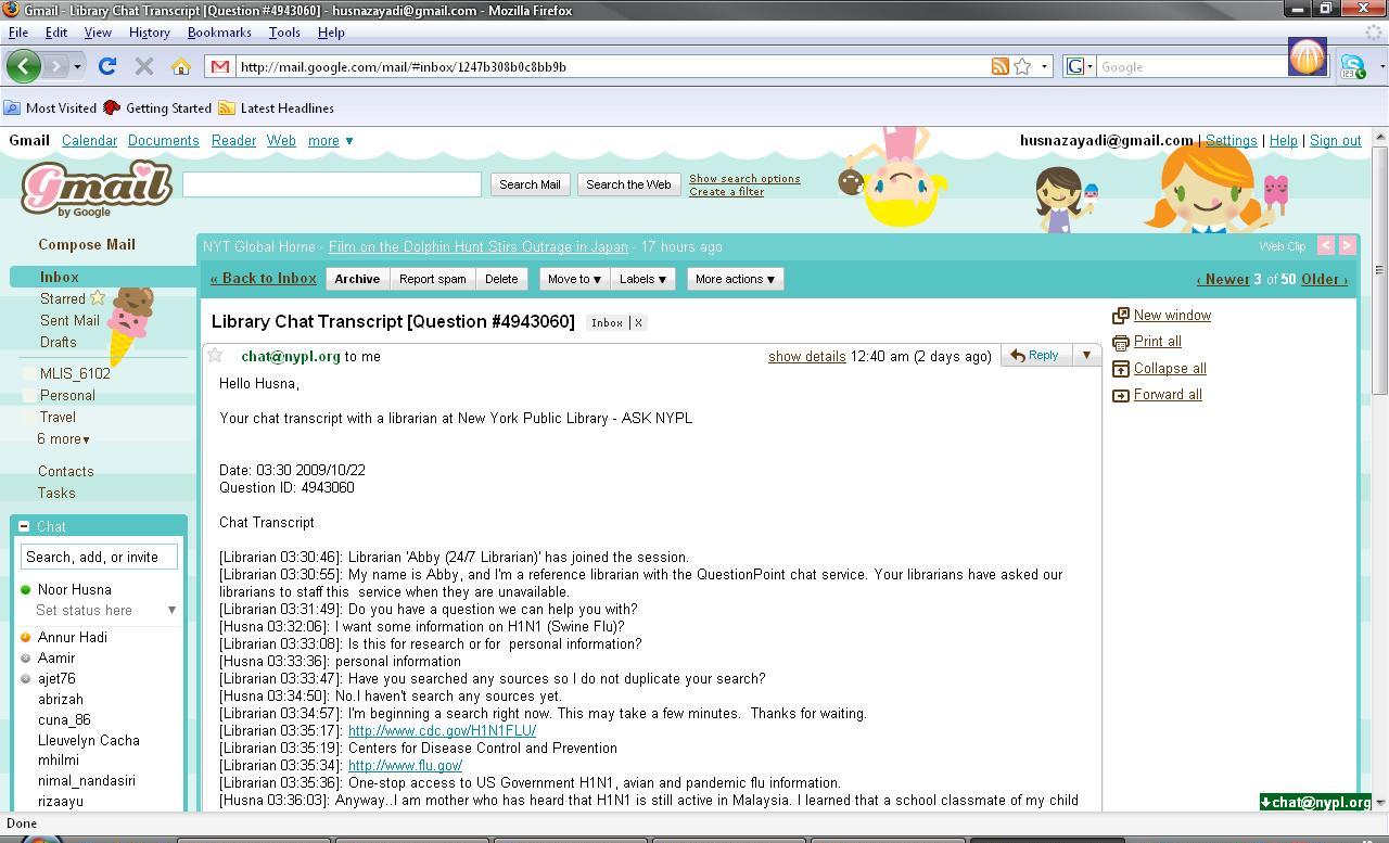 Noor Husna :: Information Sources and Services: Reference Scenario