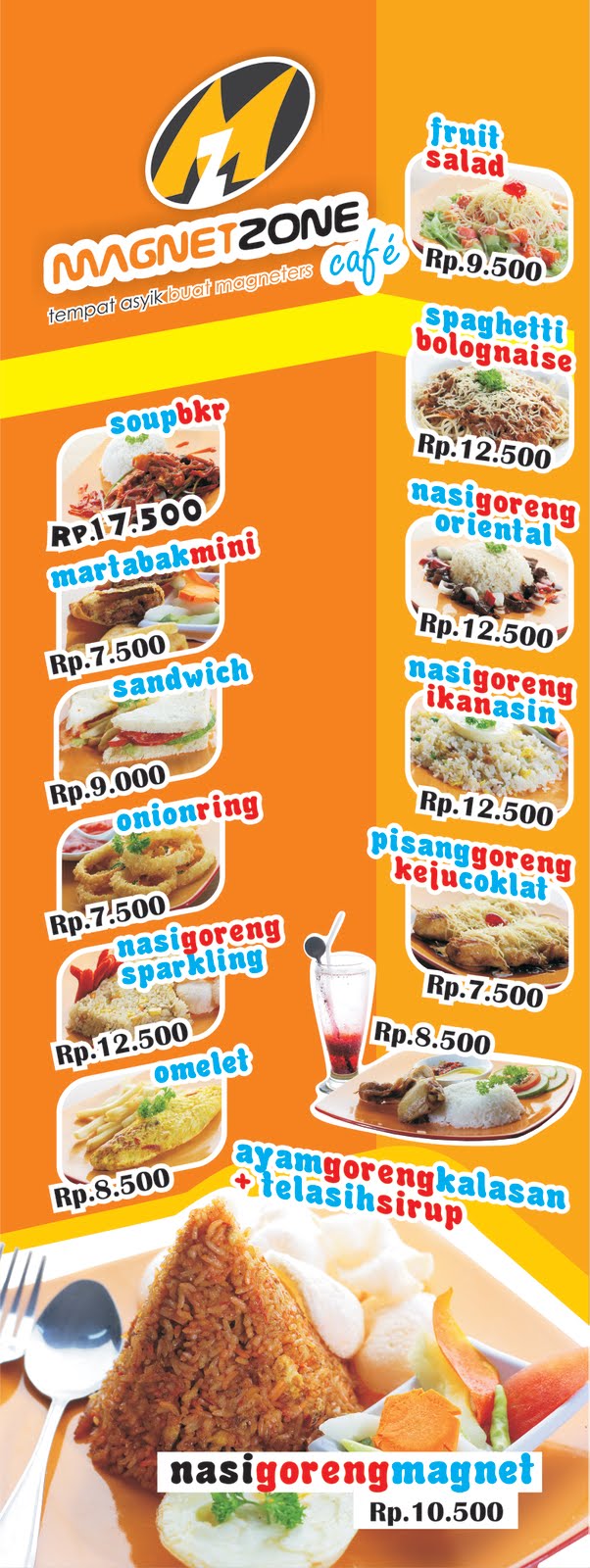 kreativa desain: Banner: Menu Makanan Magnetcafe