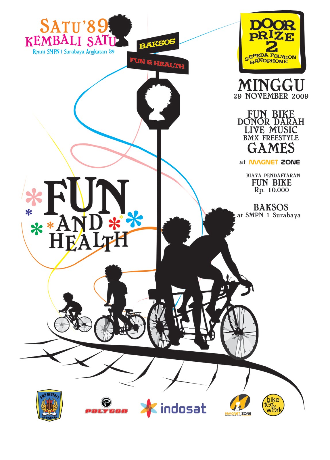 kreativa desain: Poster: Fun Bike dan Reuni SMPN 1 Surabaya