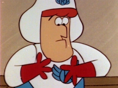 John K Stuff: Roger Ramjet - touching himself, close-ups & funny fight