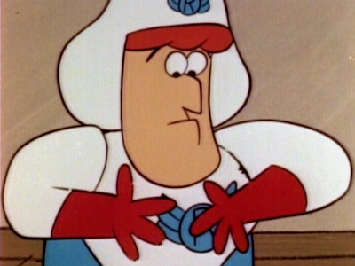 John K Stuff: Roger Ramjet - touching himself, close-ups & funny fight