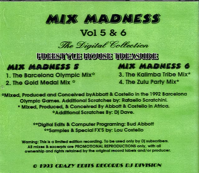 FREESTYLE HOUSE TREASURE: MIX MADNESS THE COMPLETE COLECTIONS