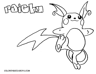 Raichu Pokemon Coloring Pages | Coloring Pages Gallery
