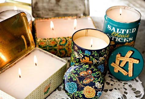 animal*head*vintage: DIY: Vintage Tin Candles