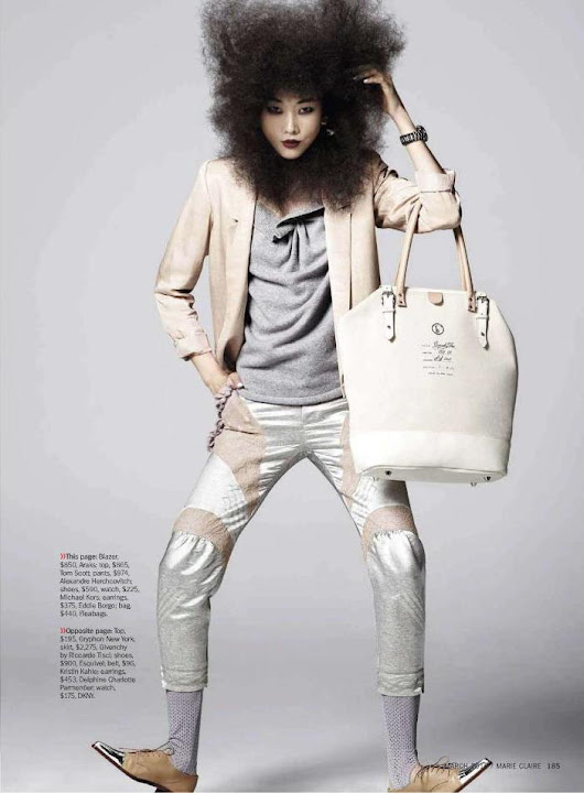 ASIAN MODELS BLOG: Han Jin Editorial for US Marie Claire, March 2010