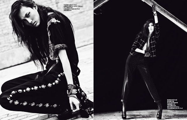 ASIAN MODELS BLOG: Shu Pei Editorial for Elle China, September 2009