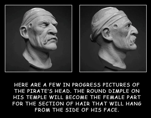 Pyle's Pirate: Head Sculpt | planetFigure | Miniatures
