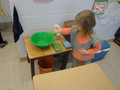 Sunshine Mountain Preschool: Table scrubbing