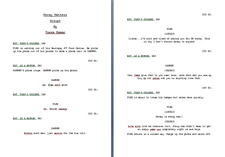 As Media Production: Scripts, Storyboards & Synopsis