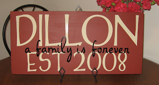 DIY kinda girl: Wedding gift - Name & Est. plaque