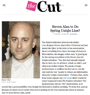 SECRETFORTS: The Cut: Steven Alan for Uniqlo, s/s 'o9(?)