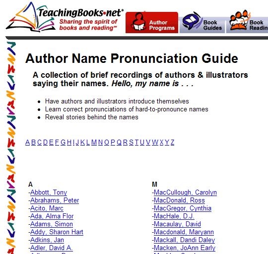 Teach with Picture Books: Authors and Illustrators Pronouncing Their ...