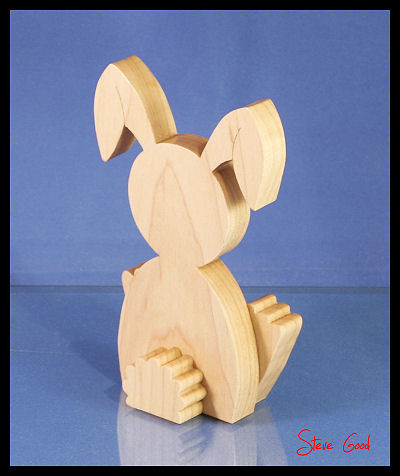 Scrollsaw Workshop: Simple Bunny Mini Clock Scroll Saw Pattern.
