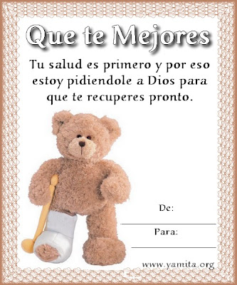 Tarjetas de aliviate pronto gratis - Imagui