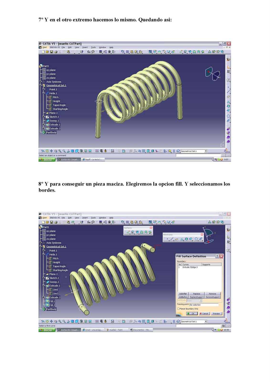 Diseño Industrial_Yolanda Herrero Rubio: Creación de un muelle con Catia V5