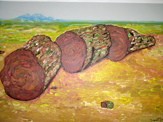 Las Pinturas de Riccardangelo: Tronco del Bosque Petrificado de Jaramillo