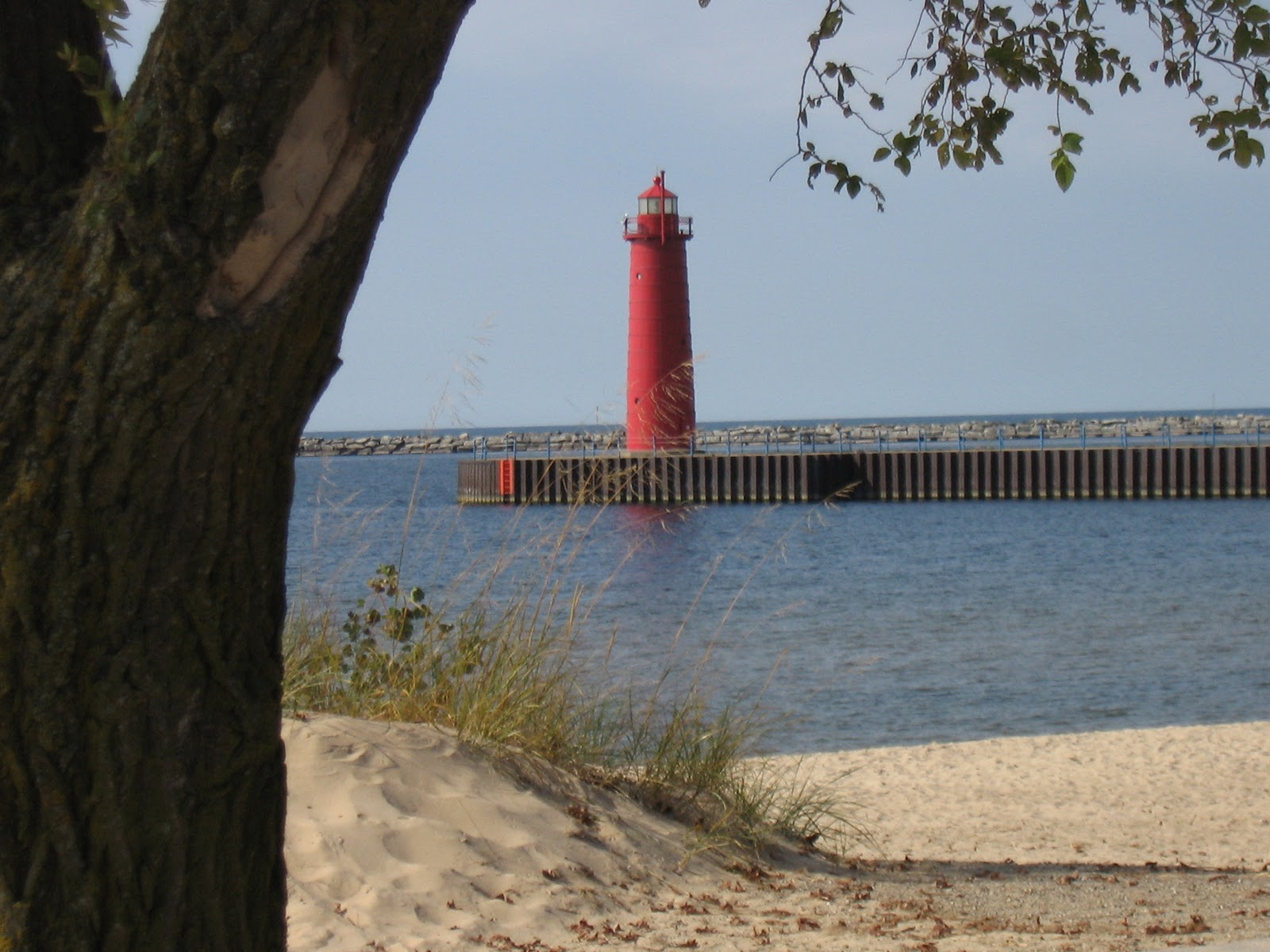 Dynamic Great Lakes: Muskegon Light on Lake Michigan