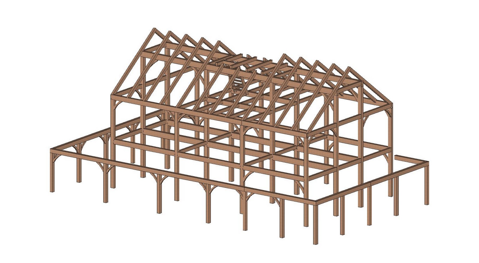 Donn: Timber Frame Structure Plans 8x10x12x14x16x18x20x22x24
