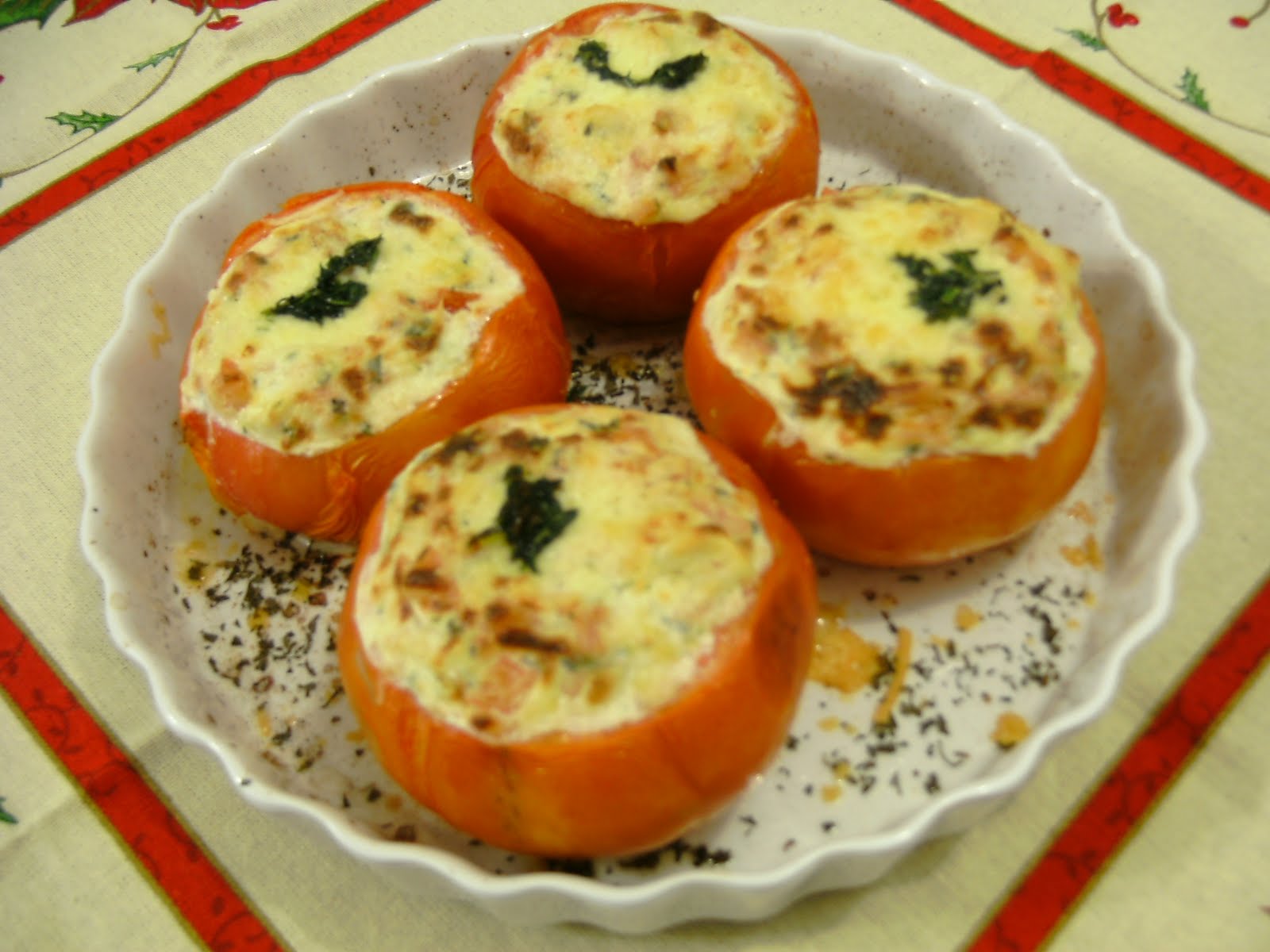 Tomates Recheados - Na Biroskinha