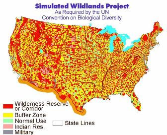 Biodiversity And Wildlands Project Usa Map - United States Map