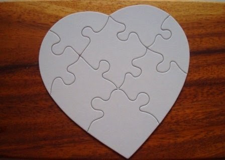 Tutorial: Altered Heart Shaped Puzzle for Valentine's Day Card