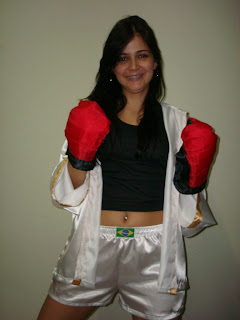 Dt Fantasias: Boxeadora feminina
