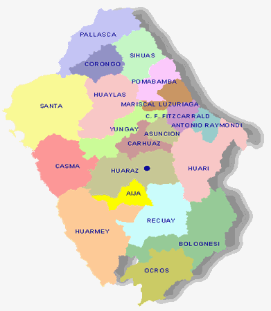 REGIÓN ANCASH PERU: Mapa de la Region Ancash y sus Provincias