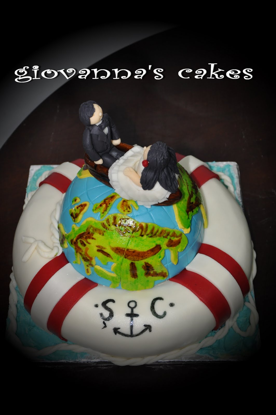 giovanna's cakes: travelling around the world cake for newly weds