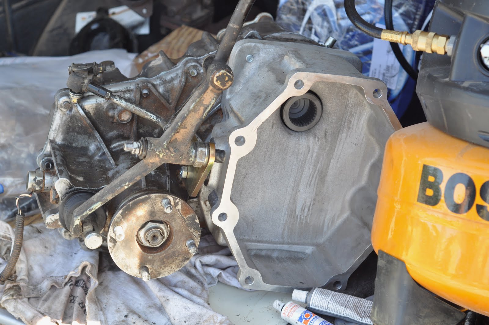 FJ60 Landcruiser Cummins 4BT Diesel Swap: Transmission Adapter is in!