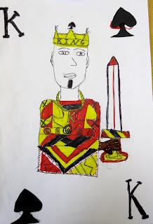 Art Explorium: Self Portrait Playing Card