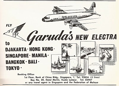 The Timetablist: Fly Garuda's New Electra, c.1960