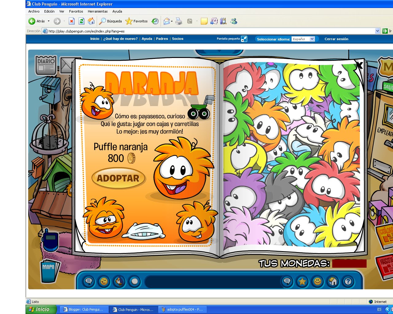 Club Penguin Ventas: Hoy adoptamos los puffles!!!: