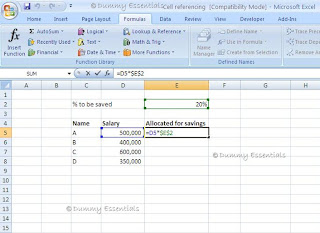 Dummy Essentials: Cell Referencing In Excel 2007