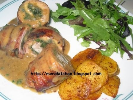 merakitchen: Chicken Roulades & oven baked potato chips