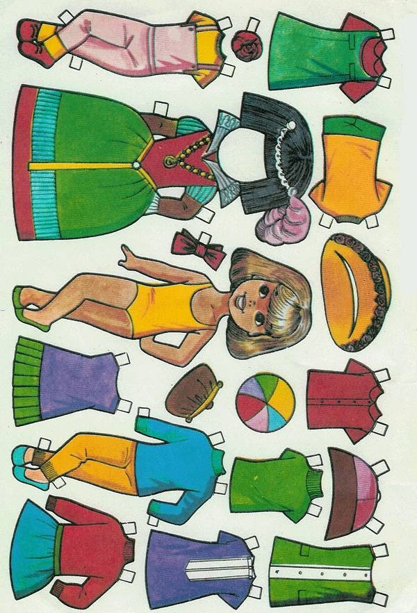 RECORTABLES: Muñecas