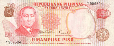 Philippine Money - Peso Coins and Banknotes: 50 Peso Bill - Pilipino Series