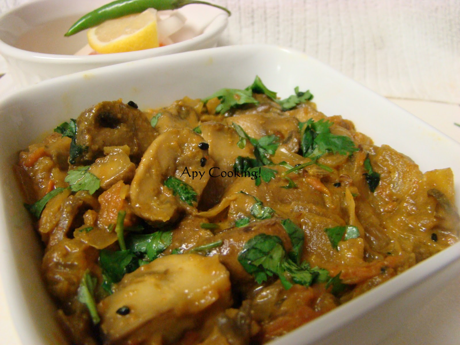 Apy Cooking: Achari Mushroom