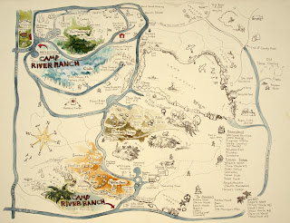 Iversen Illustration: Map for Camp River Ranch is progressing...